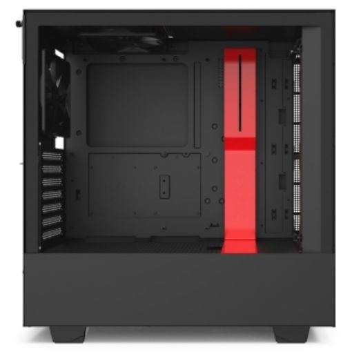 NZXT H510i Computer Case, Matte Black/Red CA-H510I-BR. - 1PC.co.il