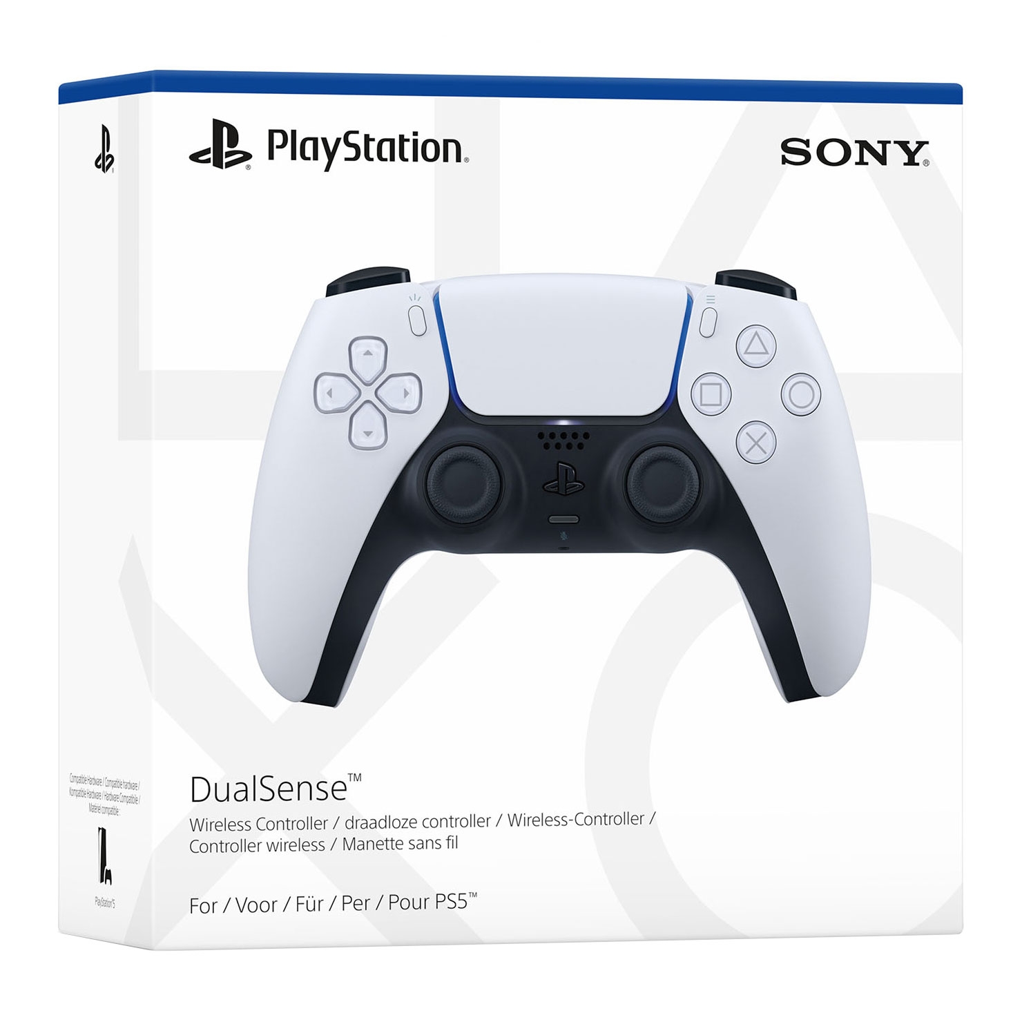 Sony Joystick PS5 DualSense 5 White Black - 1PC.co.il