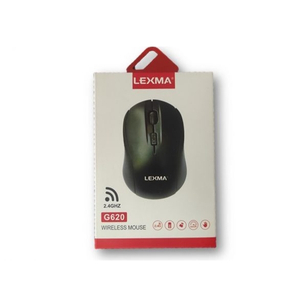 LEXMA Wireless Mouse 2.4GHz Black - 1PC.co.il
