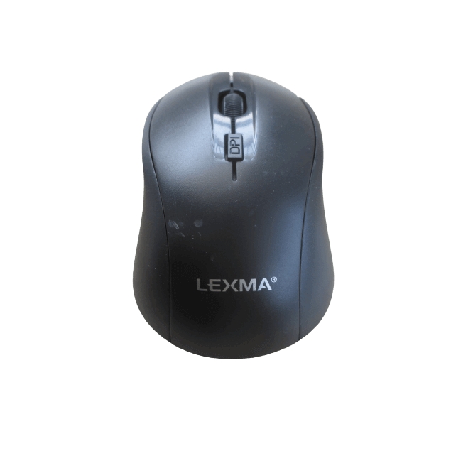 LEXMA Wireless Mouse 2.4GHz Black - 1PC.co.il