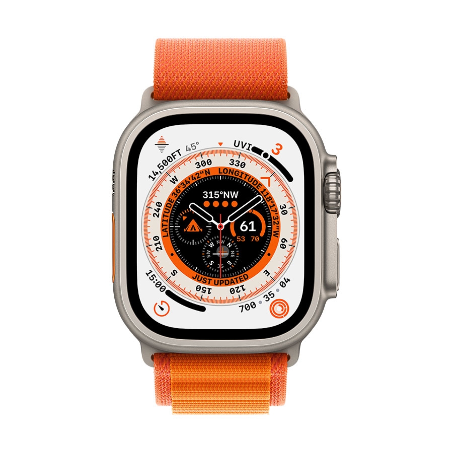 שעון חכם Apple Watch Ultra 49mm Titanium Case Orange Alpine Loop GPS ...