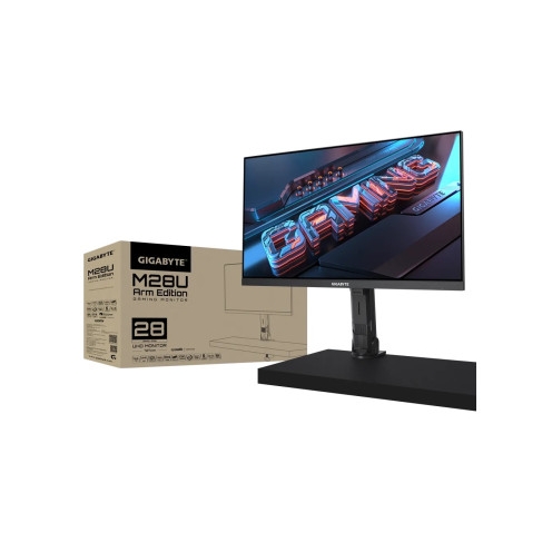 Gigabyte M28U Arm Edition 28" Gaming Monitor in black. - 1PC.co.il