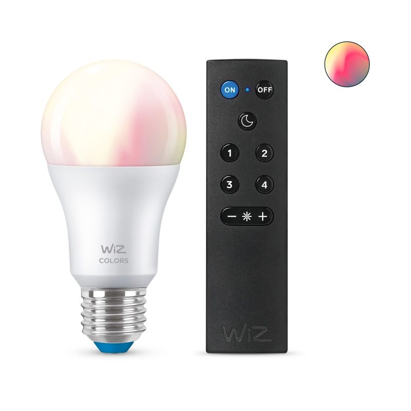 Wiz Smart Colorful LED Bulb 8W with Remote Control, Smart Bulb 11W A60 ...