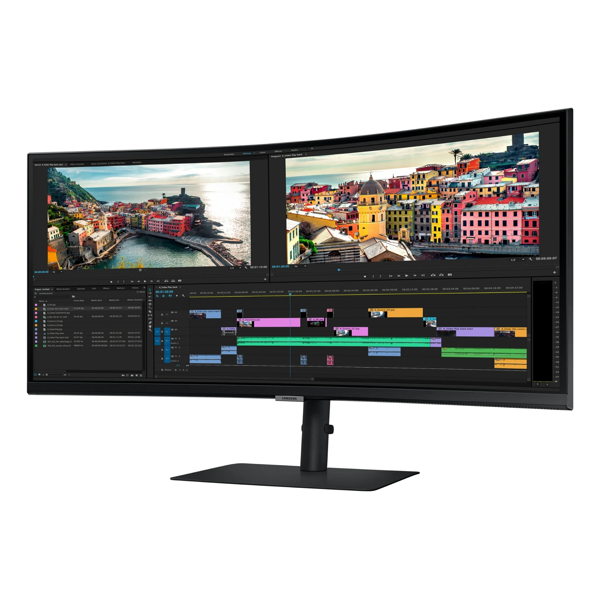 Samsung 34" Ultra WQHD S34A654UBP curved computer monitor. - 1PC.co.il