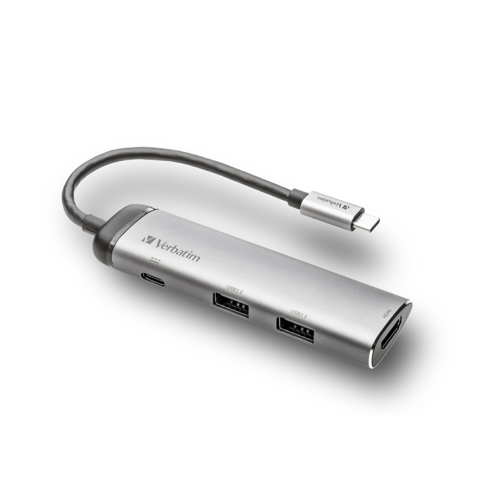 VERBATIM USB-C™ MULTIPORT HUB USB 3.1 GEN1 / U3.0 / HDMI - 1PC.co.il