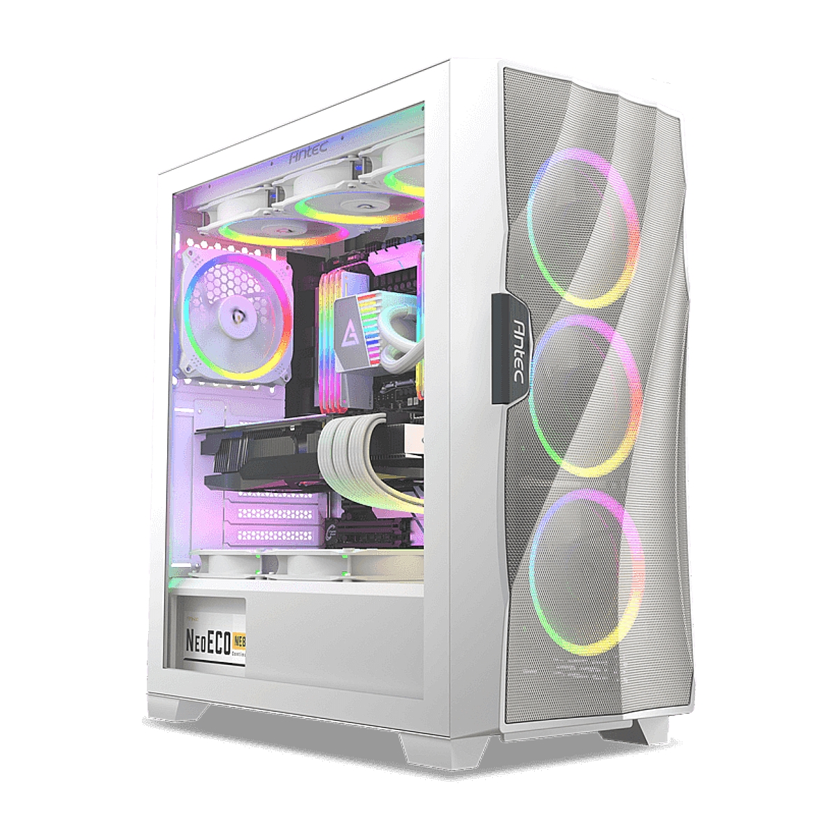 Antec DF700 Flux computer case in white color. - 1PC.co.il