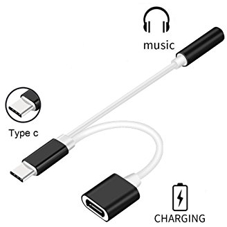 מתאם לאוזניות USB 3.1 Type-C ל-3.5 מ''מ עם חיבור USB לטעינה Gold Touch ...