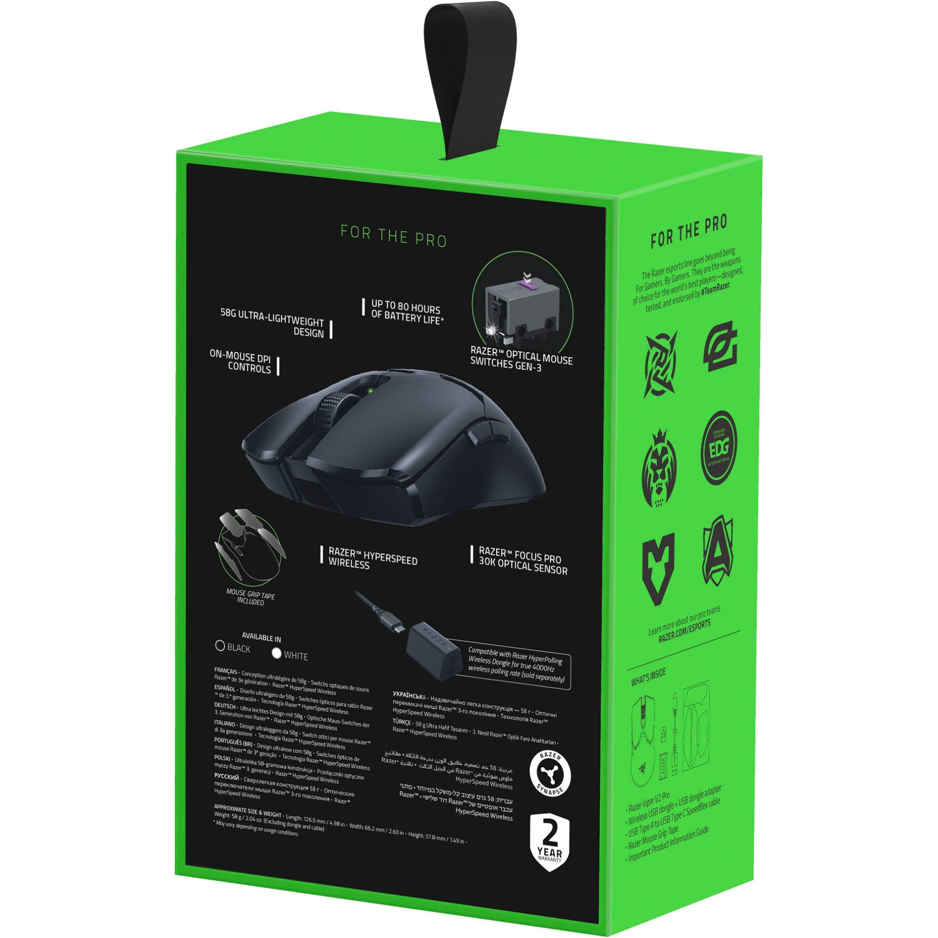 Razer - Viper V2 Pro Lightweight Wireless Optical Gaming Mouse in Black ...