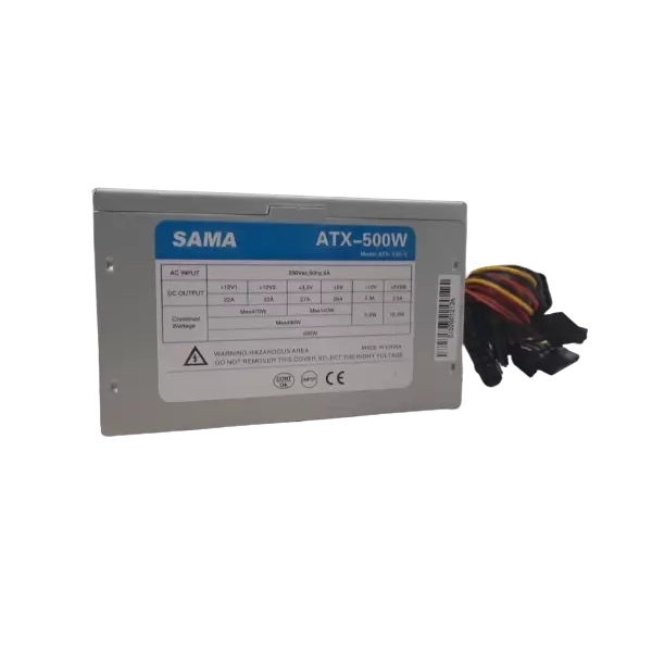 SAMA 500W 12CM Non-modular Power Supply. - 1PC.co.il