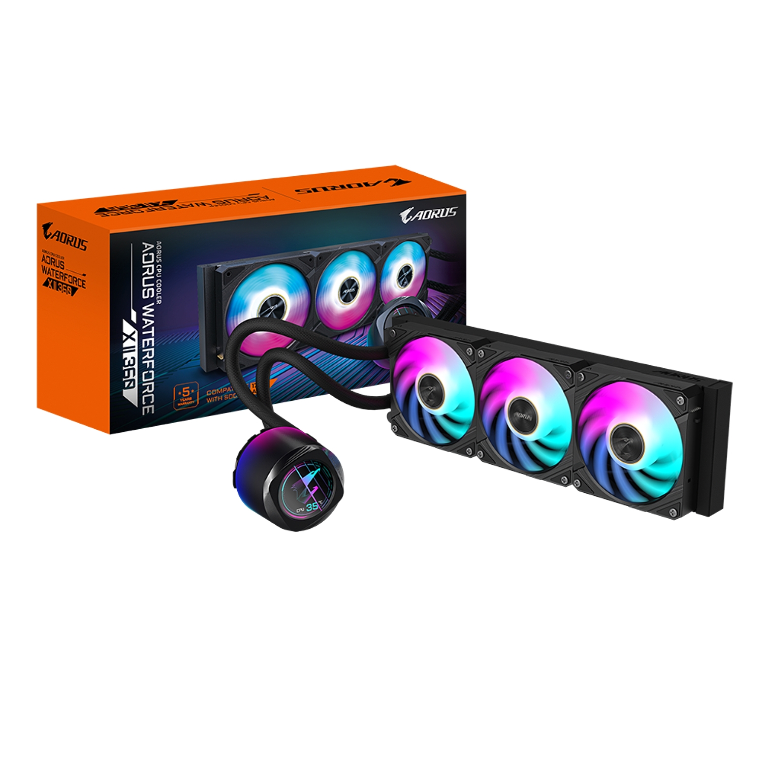 Gigabyte GP-AORUS WATERFORCE X II 360 Water Cooling System Liquid ...