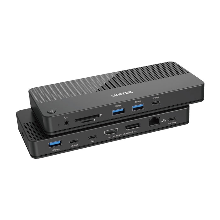 תחנת עגינה Unitek Usb4 8k Multi Port Hub Docking Station Thunderbolt 4