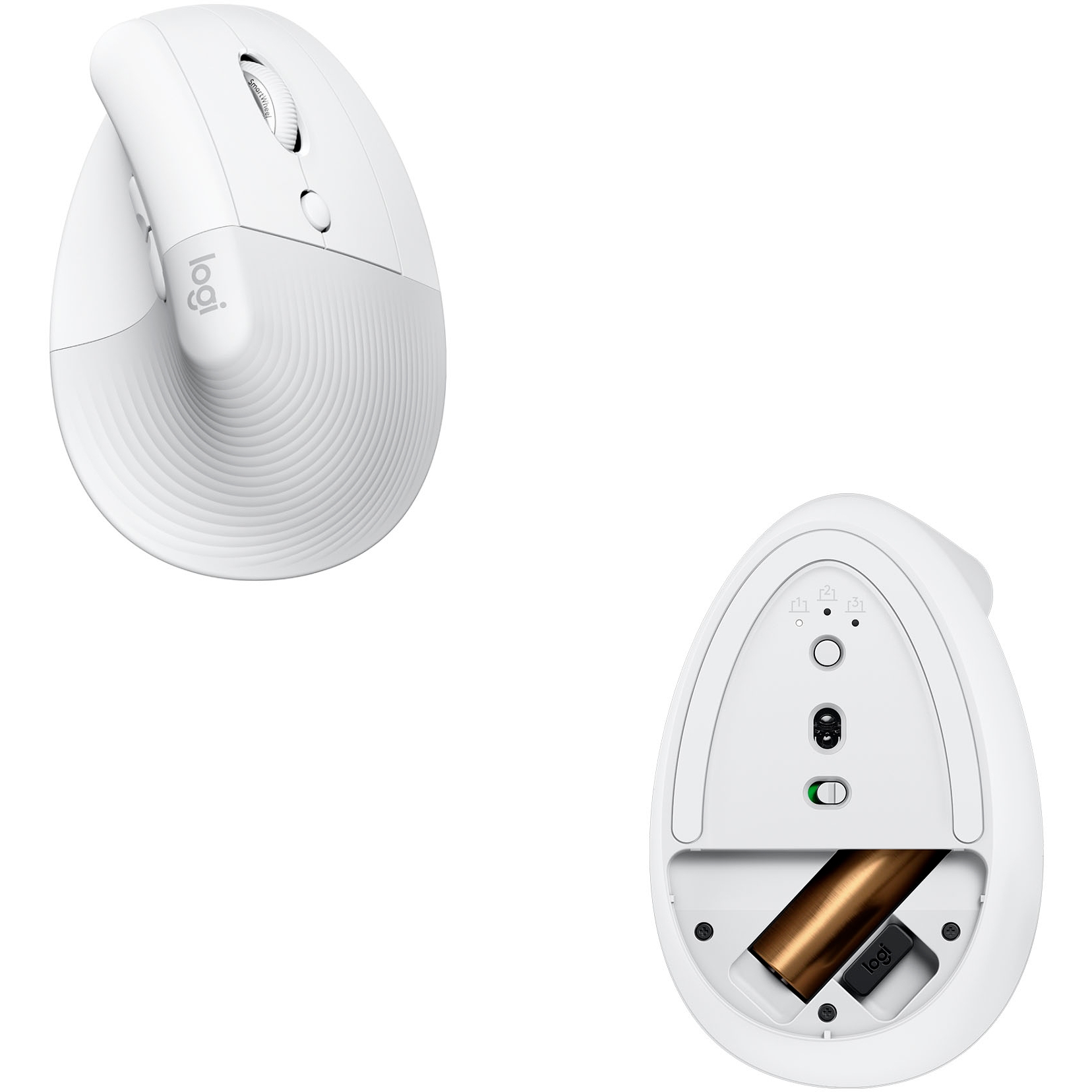 עכבר ארגונומי אלחוטי Logitech Lift Vertical Ergonomic Mouse - Off-White ...