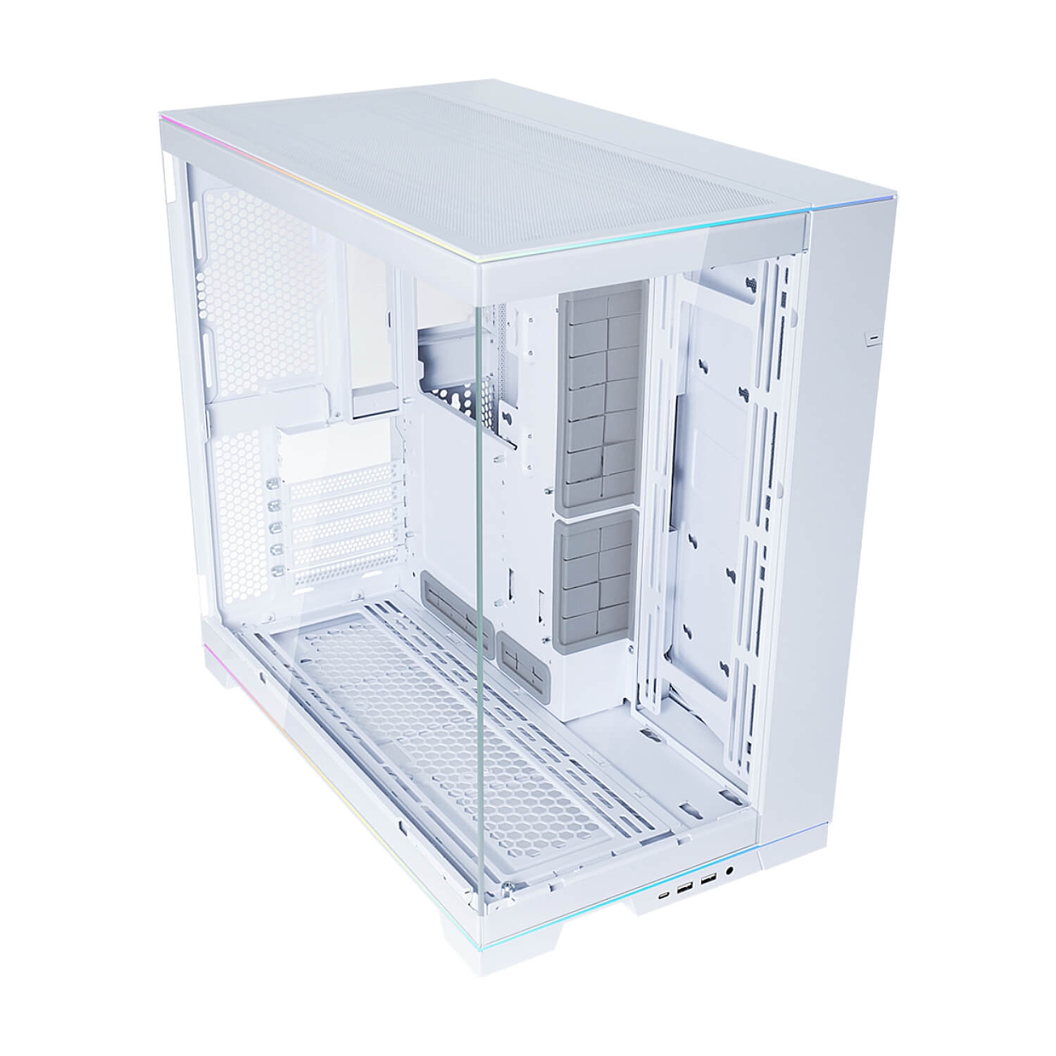 Lian-Li O11 Dynamic EVO RGB White Case O11DERGBW package. - 1PC.co.il