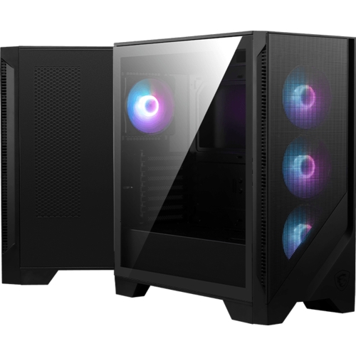 MSI MAG FORGE 320R AIRFLOW computer case in black color. - 1PC.co.il