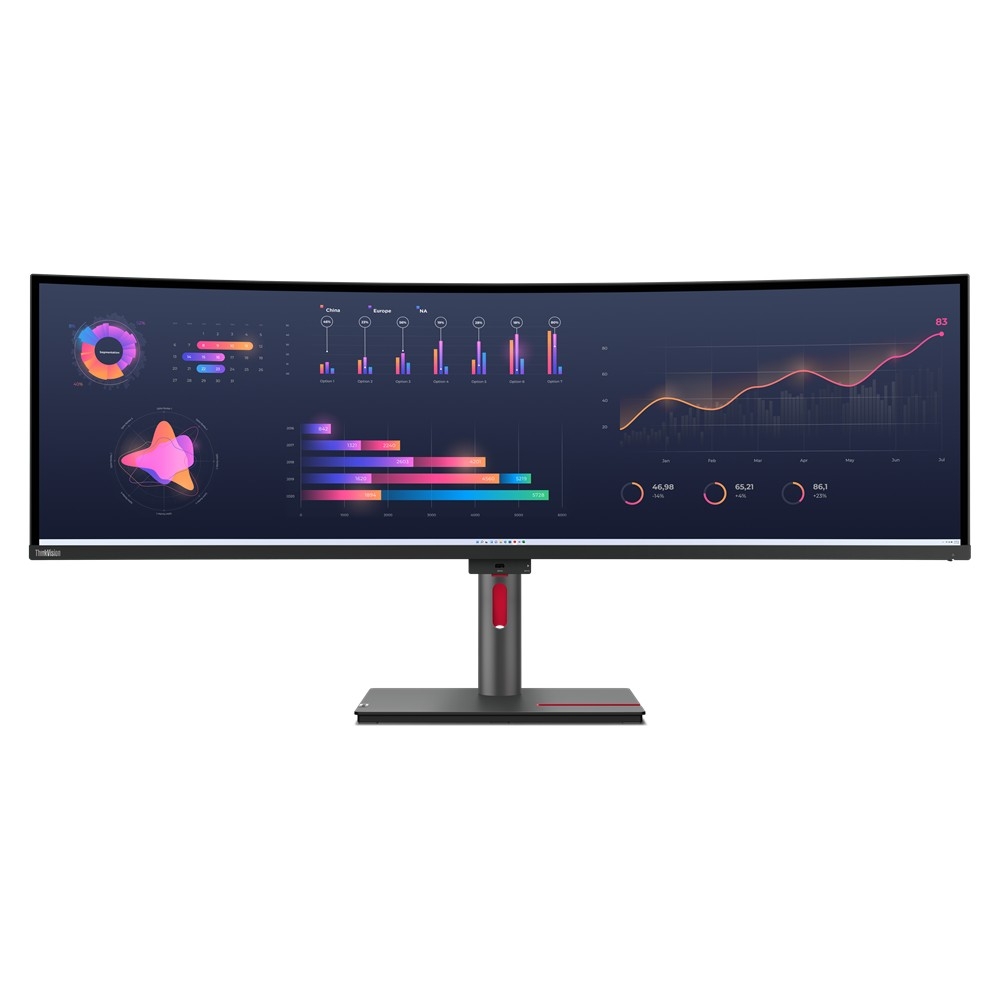 Lenovo ThinkVision P49w-30 Dual QHD Monitor Thunderbolt 4 Ultra Wide ...