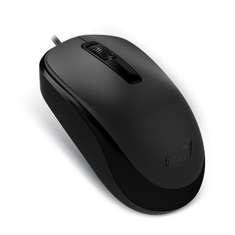 Genius DX-125 wired mouse in black color. - 1PC.co.il