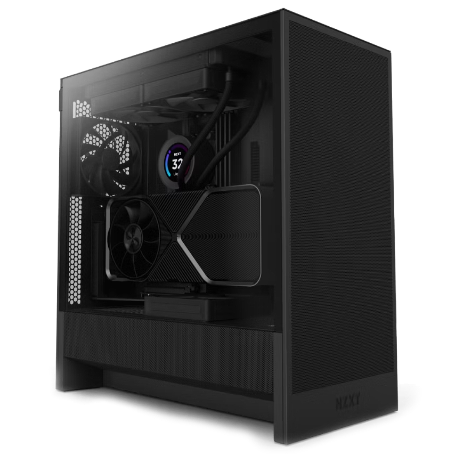 NZXT H5 Flow Computer Case - Black. - 1PC.co.il