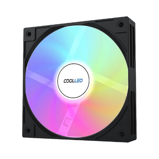 Coolleo 120mm PWM ARGB Black Case Fan CL-B25-B11A. - 1PC.co.il