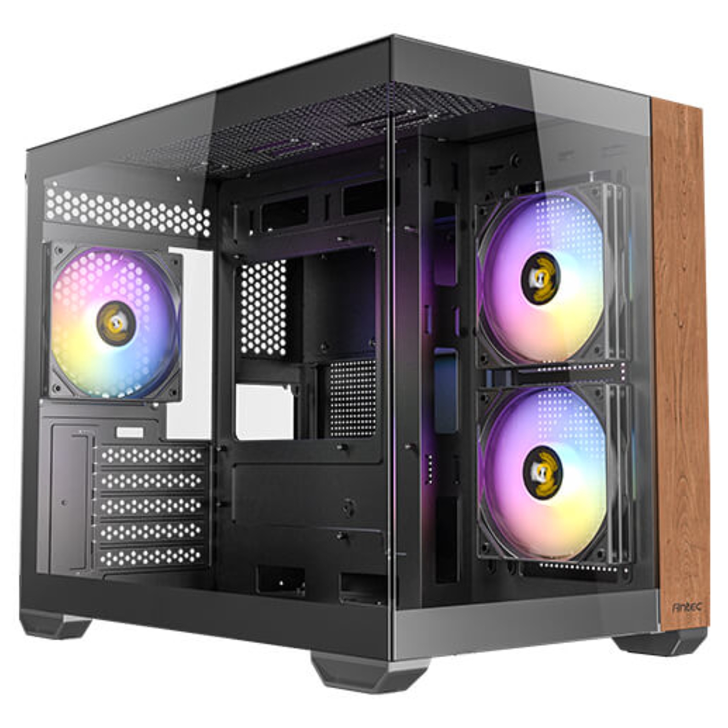 Antec CX600M Wood ARGB Computer Case. - 1PC.co.il