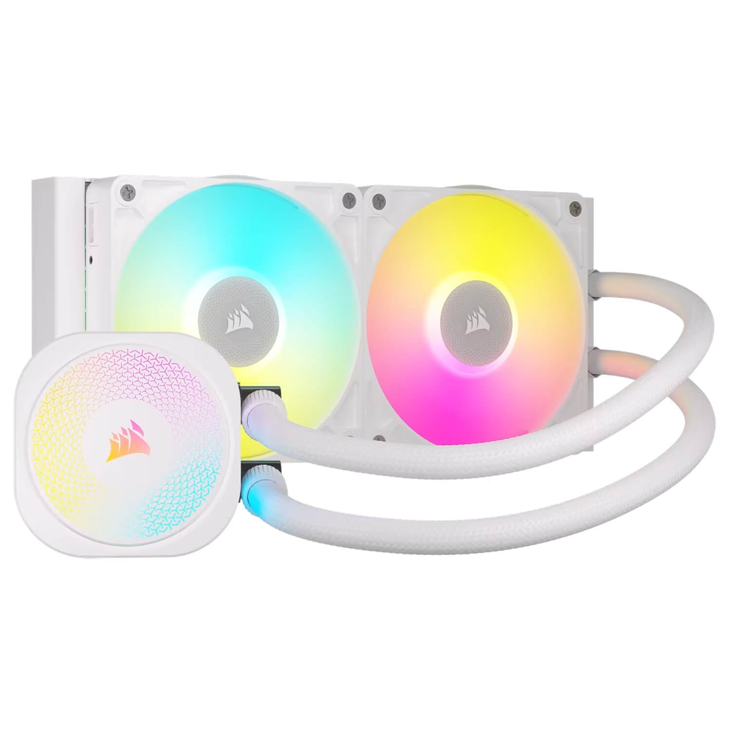 Corsair iCUE LINK TITAN 240 RX RGB AIO liquid cooler for CPU in white ...