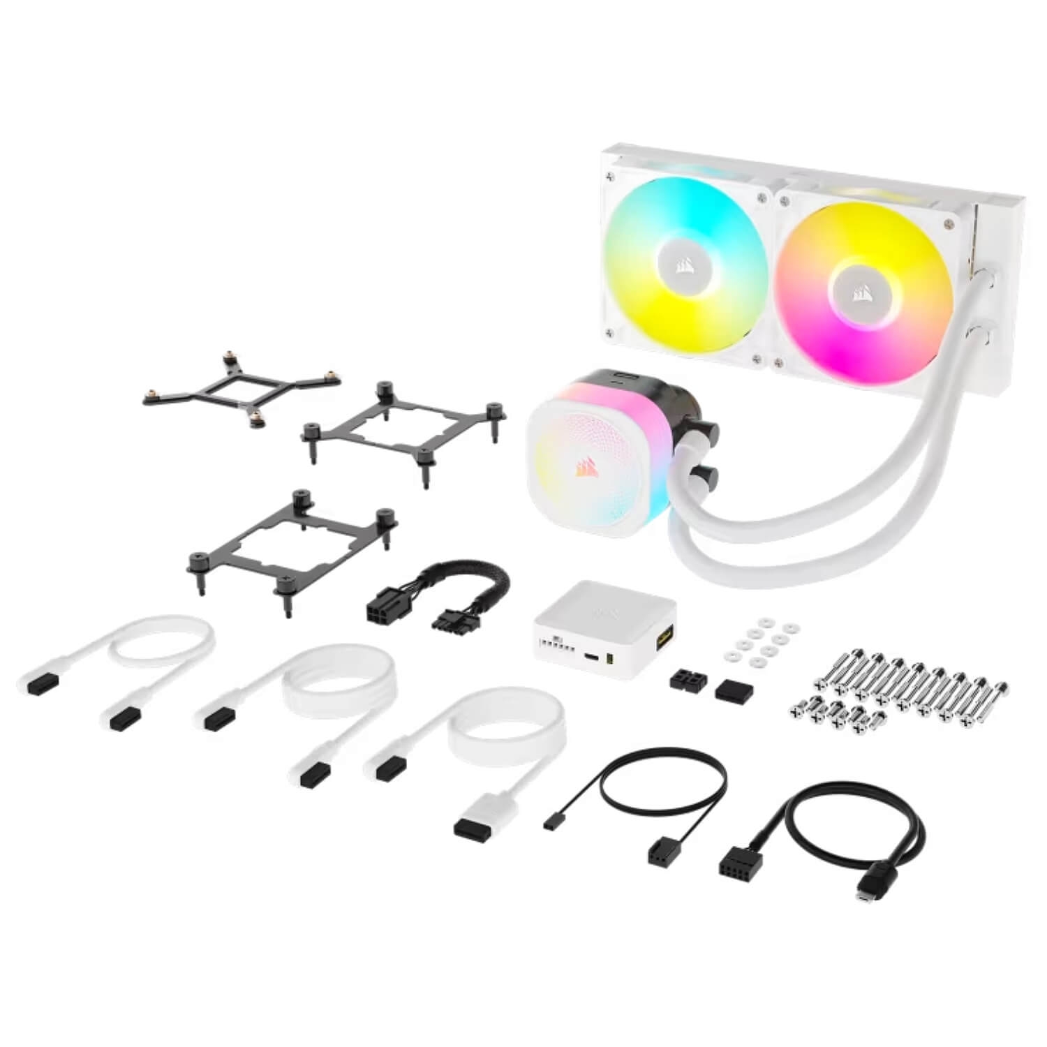 Corsair iCUE LINK TITAN 240 RX RGB AIO liquid cooler for CPU in white ...