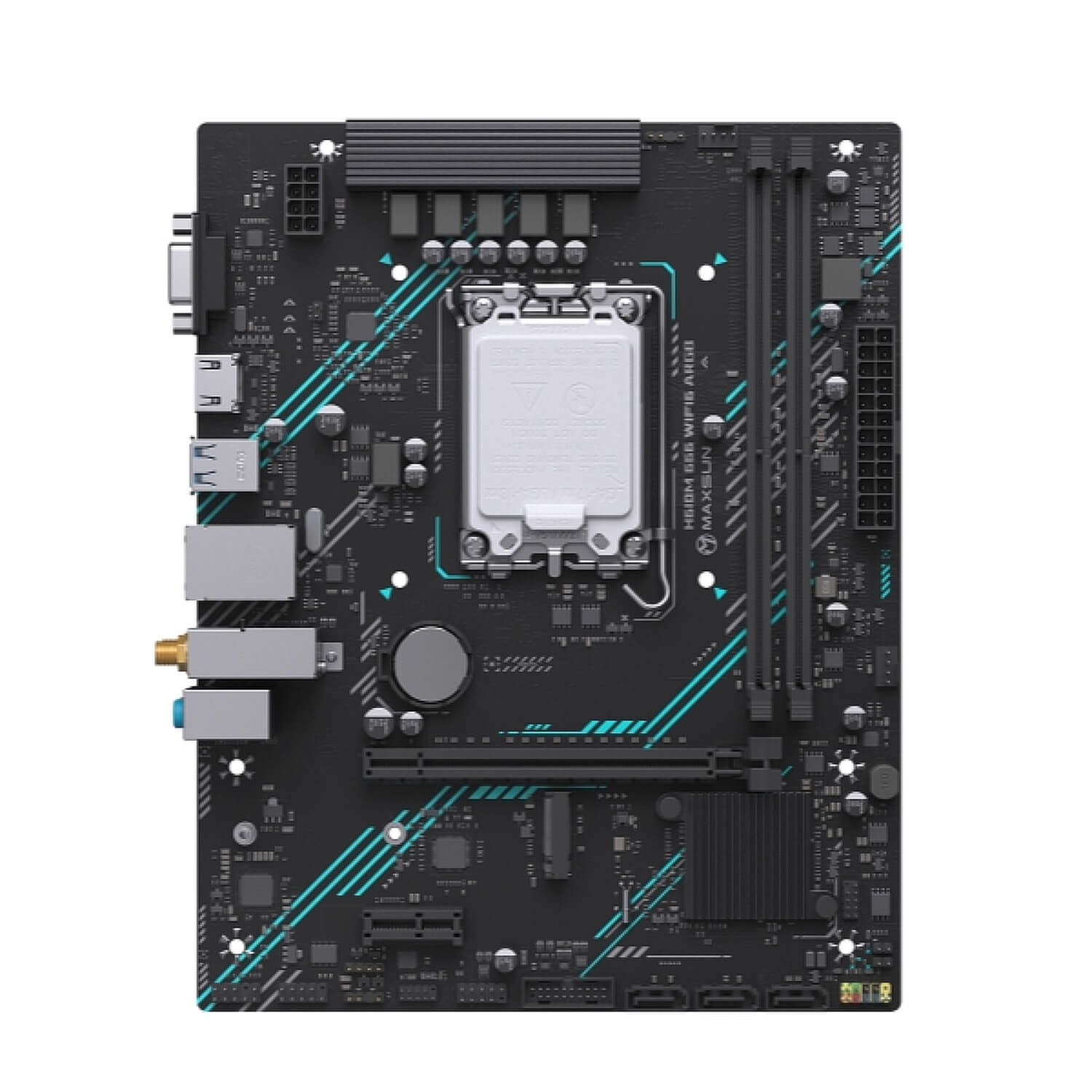 MAXSUN H610M 666 WiFi6 ARGB Motherboard. - 1PC.co.il