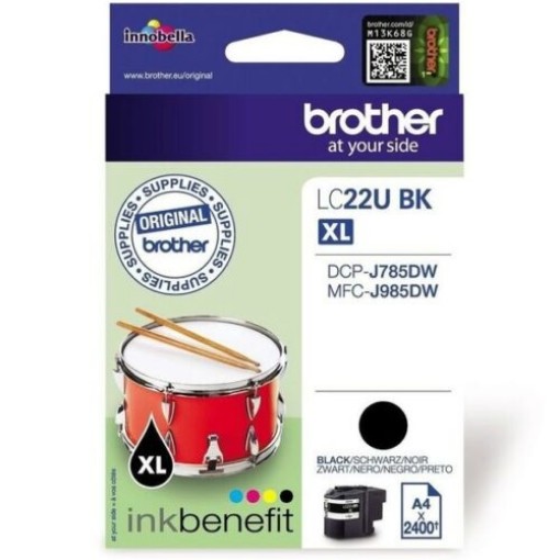 BROTHER Black Ink Cartridge LC22UBK. - 1PC.co.il