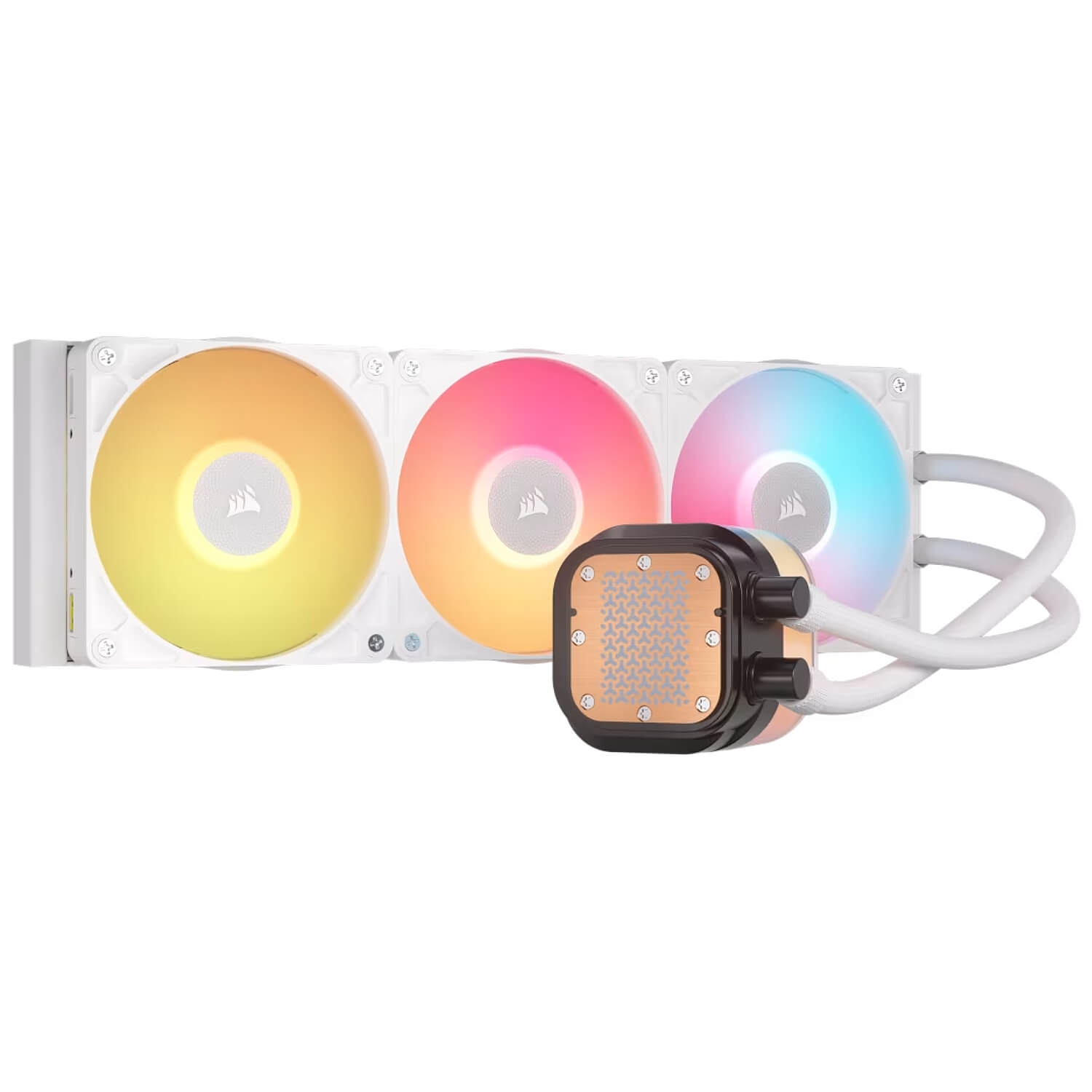 Corsair iCUE LINK TITAN 360 RX LCD AIO liquid cooler for CPU in white ...