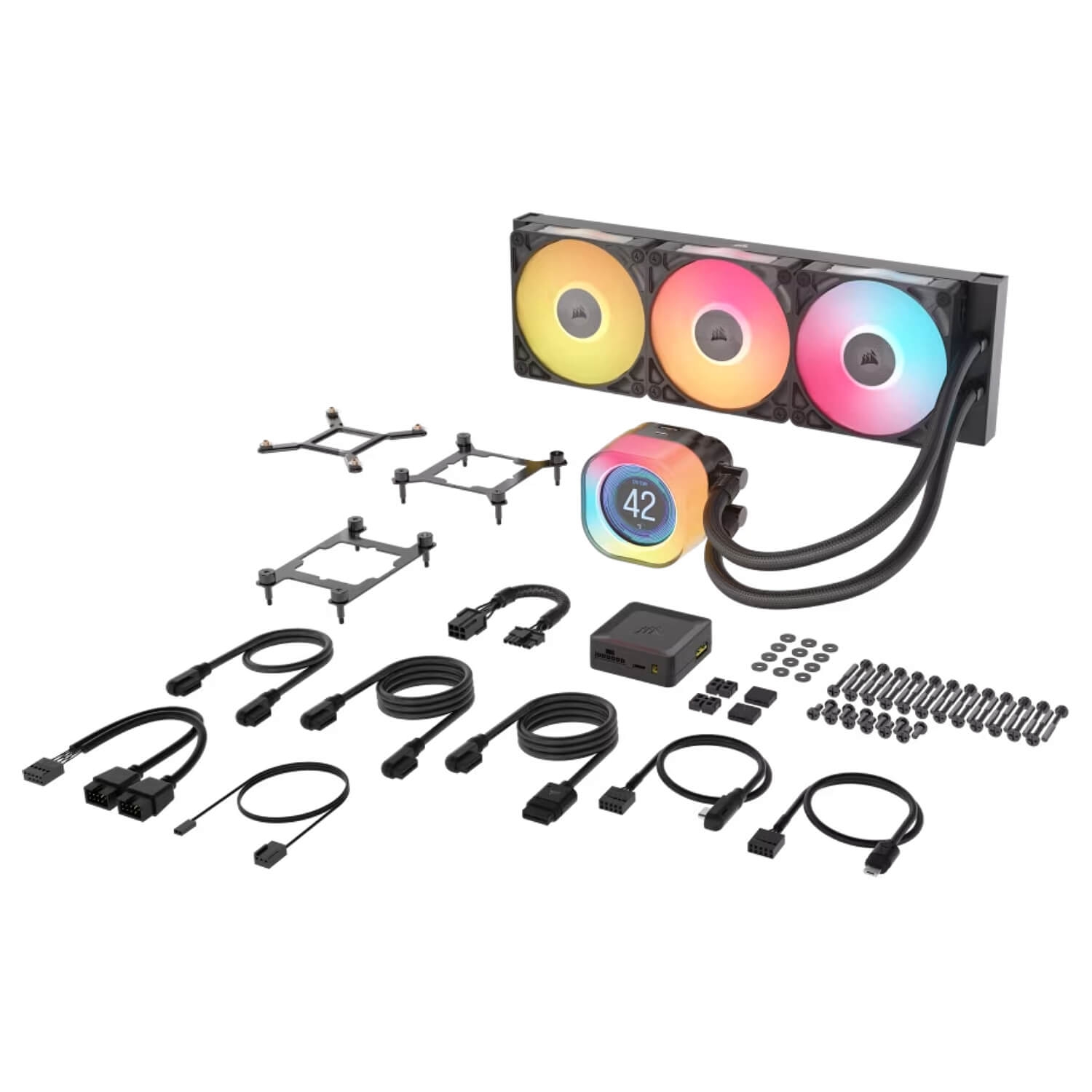 Corsair iCUE LINK TITAN 360 RX LCD AIO liquid cooling for CPU. - 1PC.co.il