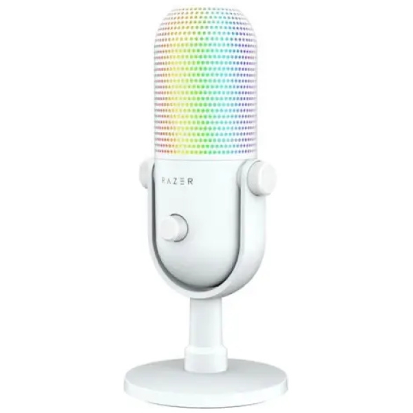 Razer Seiren V3 Chroma gaming microphone in white color. - 1PC.co.il