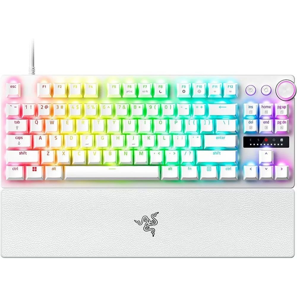 Razer Huntsman V3 Pro Tenkeyless gaming keyboard in white color. - 1PC ...