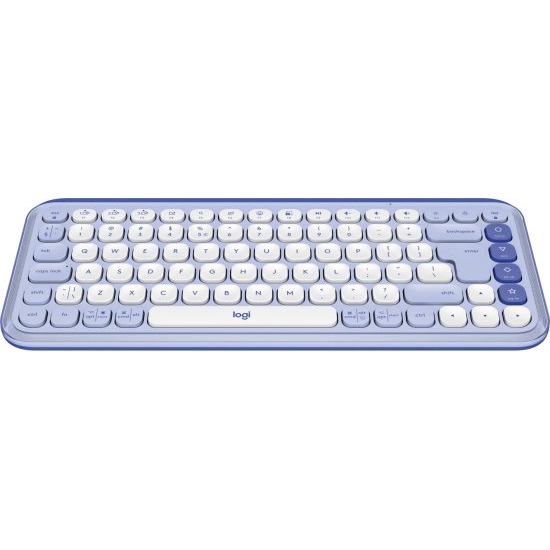 Logitech POP ICON Wireless Keyboard - Lilac color. - 1PC.co.il