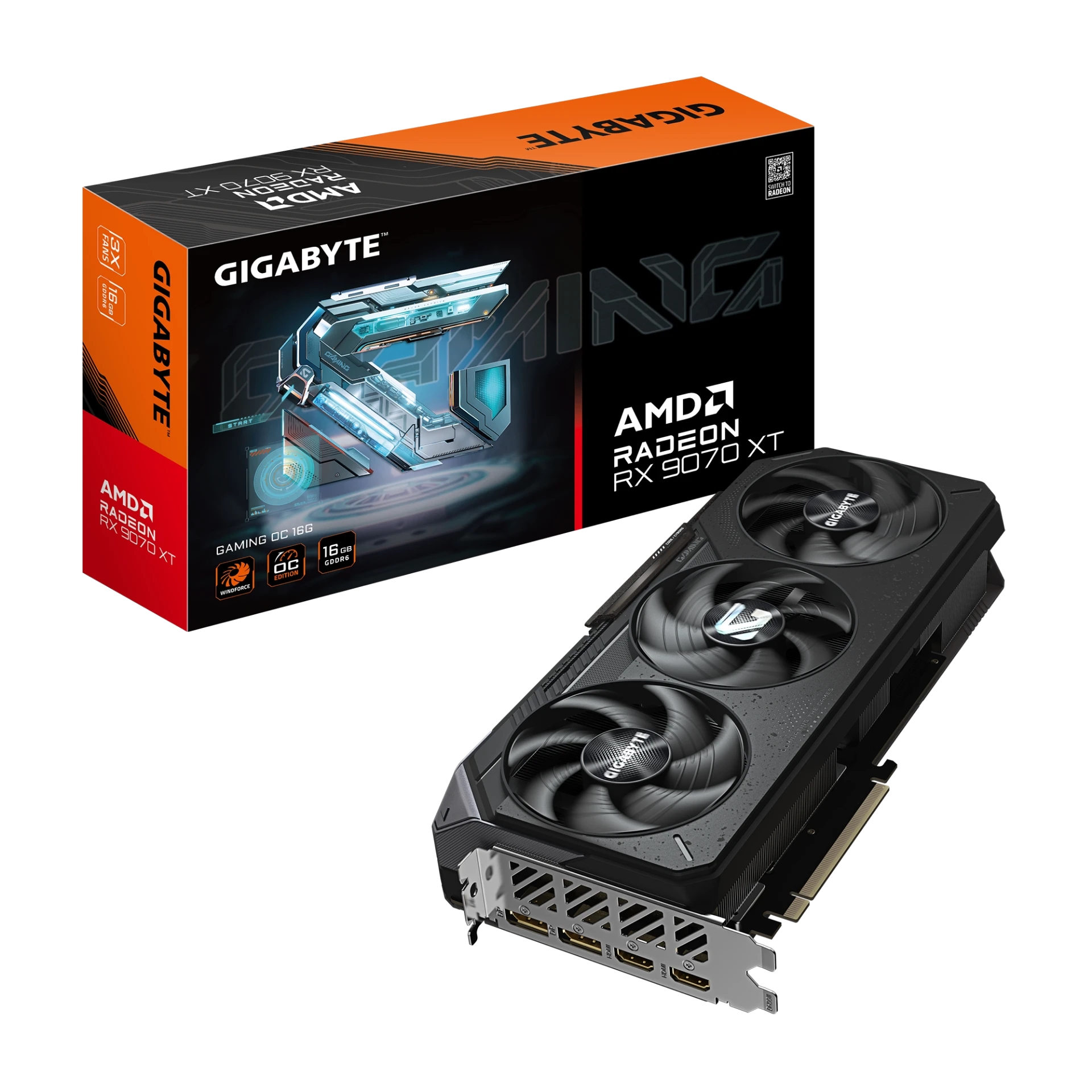Gigabyte Radeon™ RX 9070 XT GAMING OC 16G graphics card. - 1PC.co.il