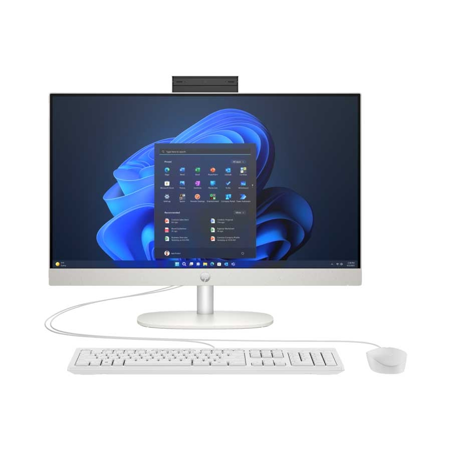 HP ProOne 240 G10 24" FHD Desktop Computer 9M9G0AT in white. - 1PC.co.il