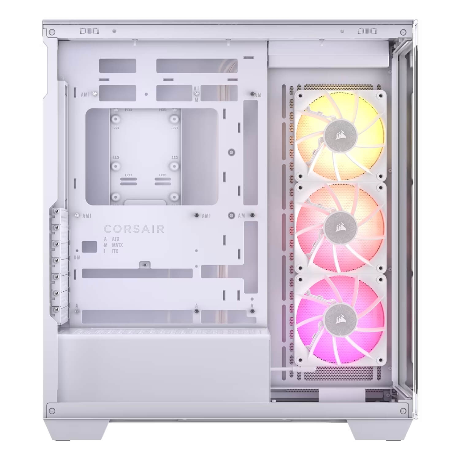 Corsair iCUE LINK 3500X RGB computer case in white color. - 1PC.co.il