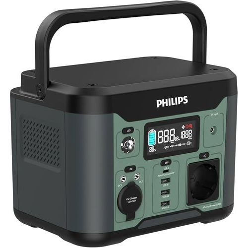 PHILIPS 600W portable power station with digital display DLP8093CB/12. - 1PC.co.il