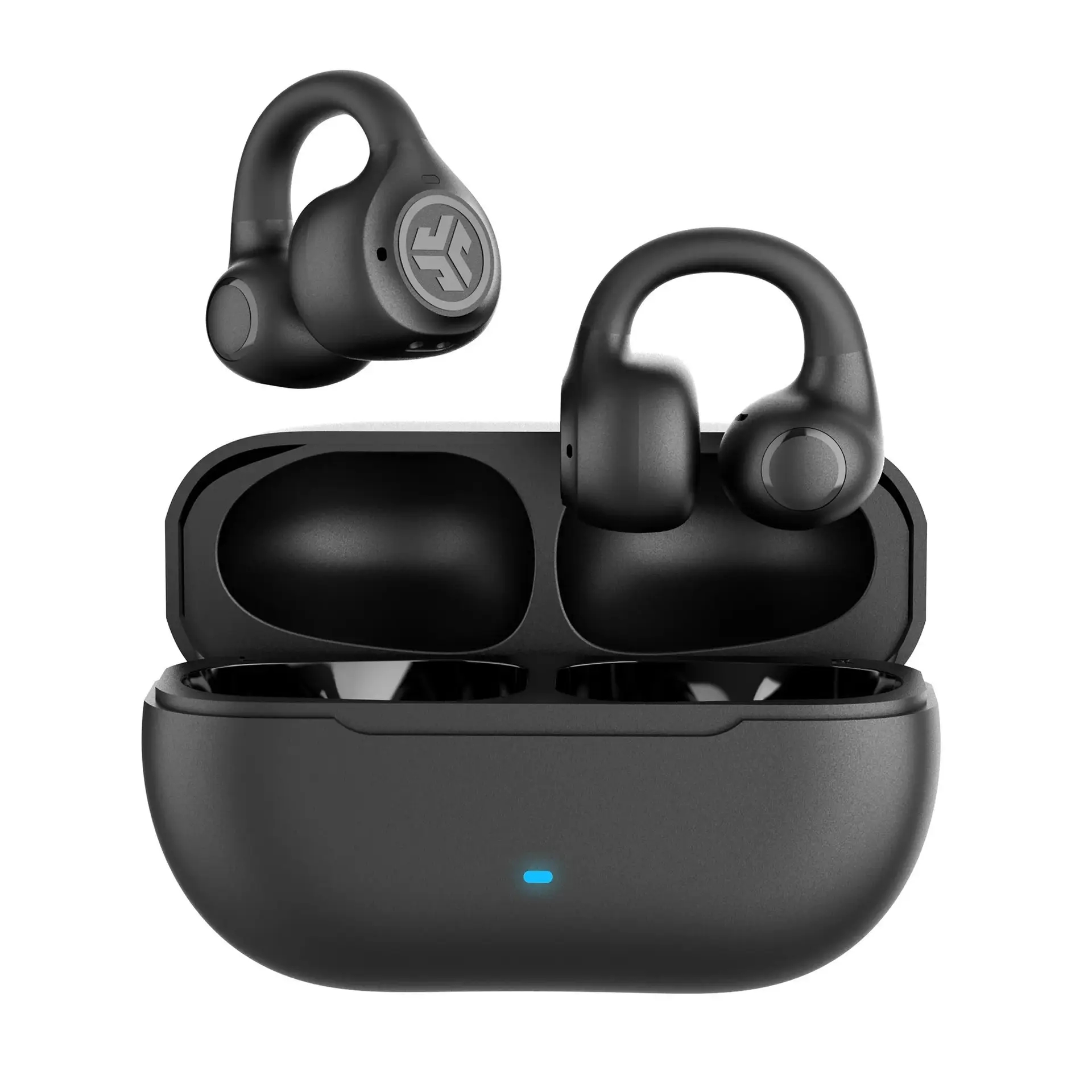 JLab Flex Open Air Clip headphones in white. - 1PC.co.il