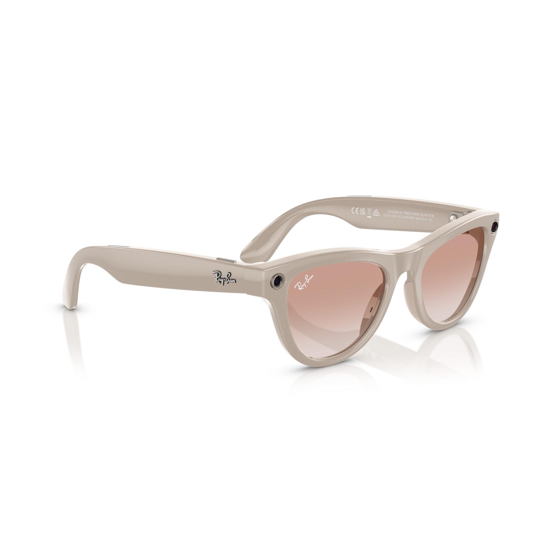Ray-Ban Meta Skyler smart sunglasses model RW4010 in glossy chalk gray ...