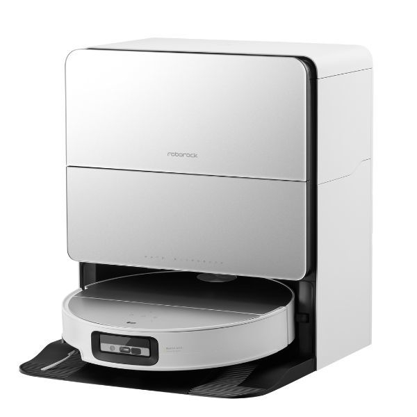 Roborock SAROS 10 robotic vacuum cleaner in white. - 1PC.co.il