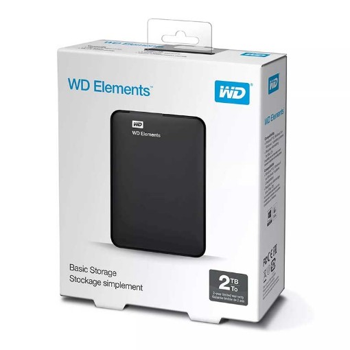 Western Digital Elements Portable 2TB External Hard Drive in Black ...