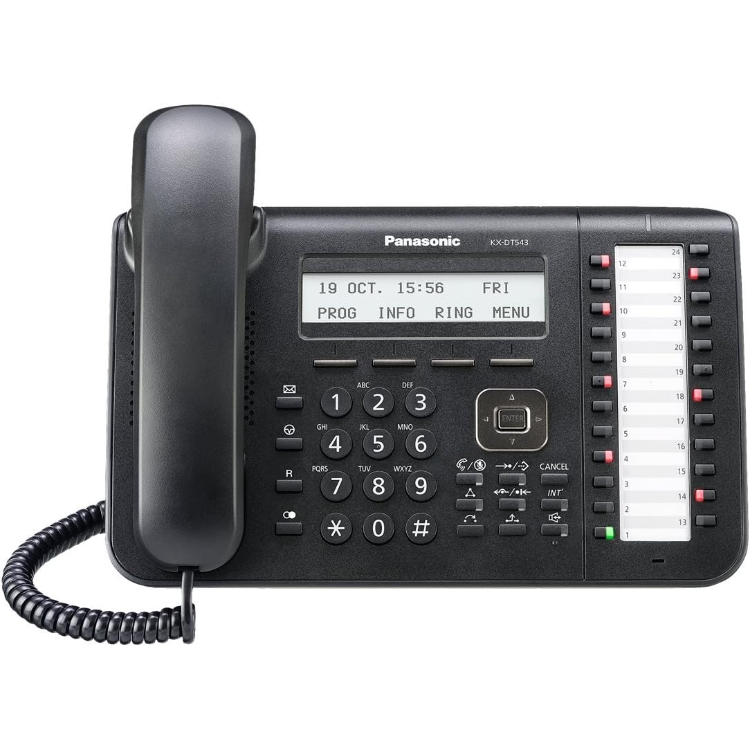 Panasonic KX-DT543 desktop phone in black. - 1PC.co.il