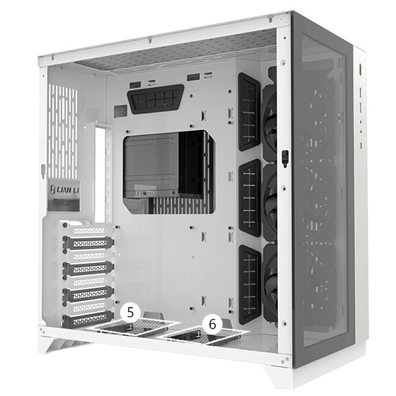LIAN-LI PC-011 Dynamic computer case in white color. - 1PC.co.il